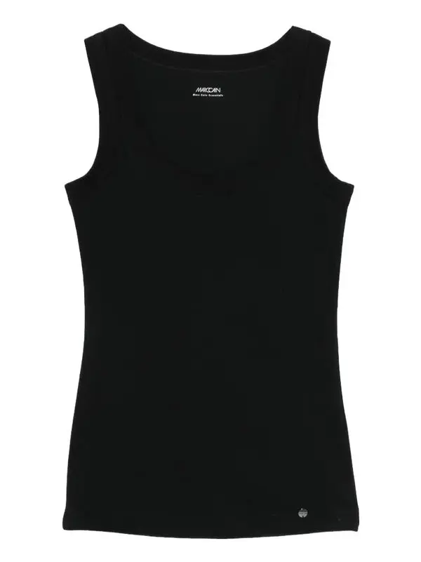 MARCCAIN Scoop Neck Sleeveless Top - Black
