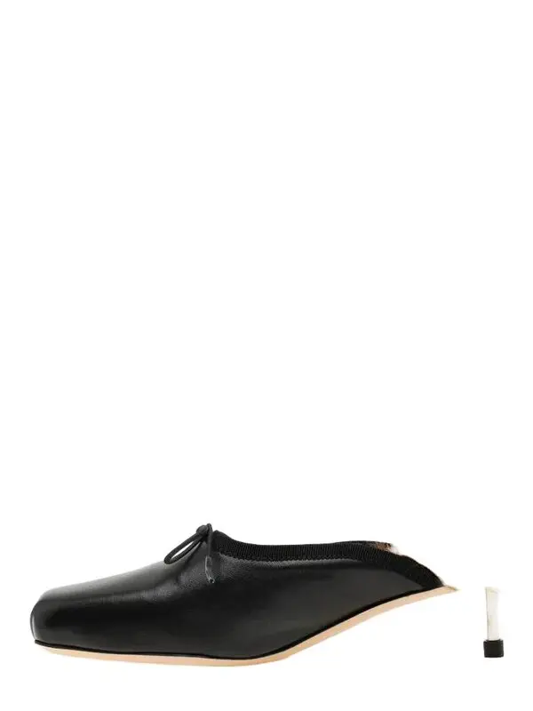Simone Rocha Faux Fur Lined Pointe Mules - Black