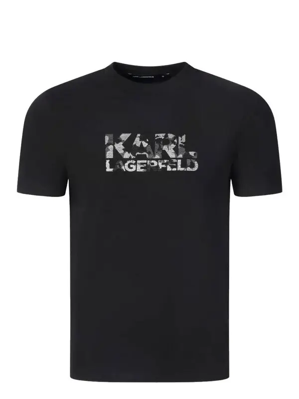 Karl Lagerfeld Logo Address Print T-shirt - Black