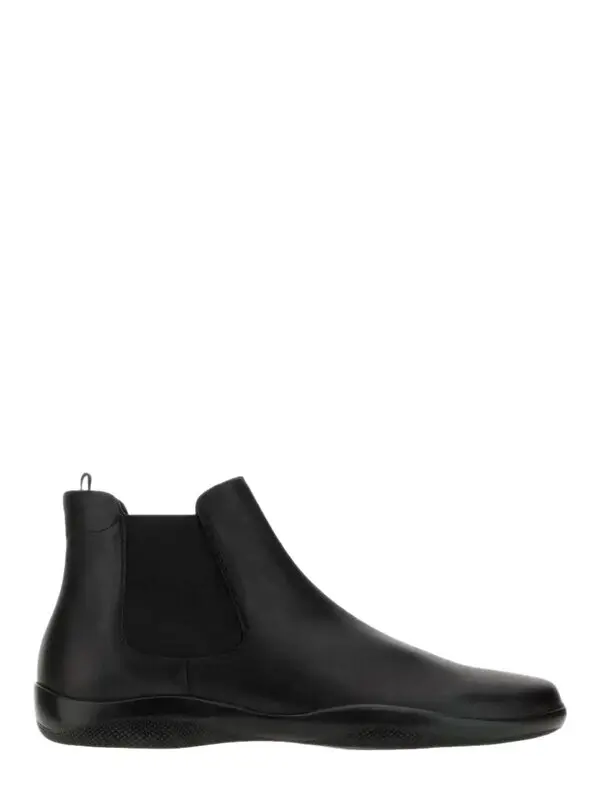 Prada Leather Chelsea Boots - Black