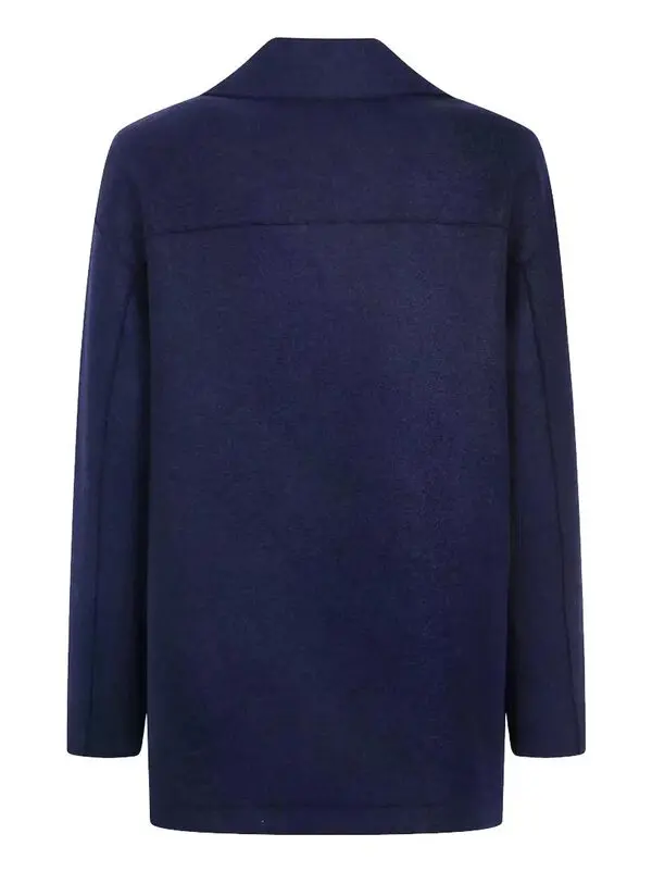 Harris Wharf London Double-breasted Felted Wool Coat - Blue