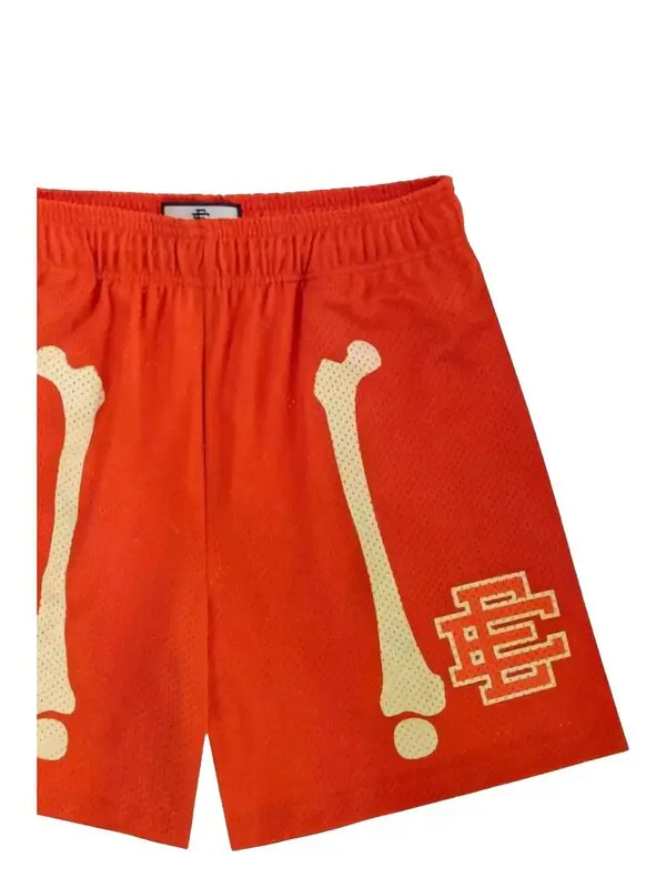 ERIC EMANUEL Bone Print Mesh Shorts - Red