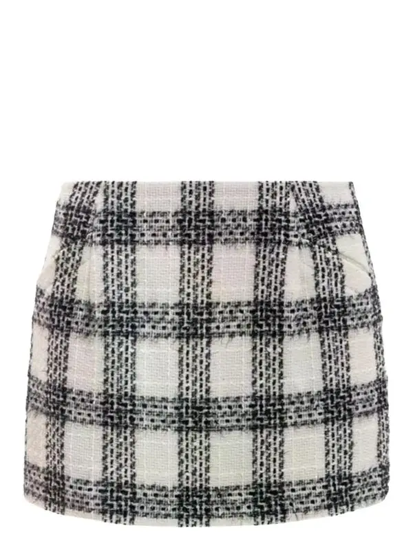 Vetements Checked Bouclé Mini Skirt - Neutrals
