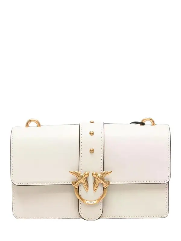 Pinko Mini Love One Leather Crossbody Bag - Neutrals