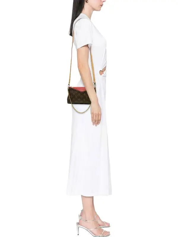 LOUIS VUITTON Monogram Pallas Clutch Satchel - Brown