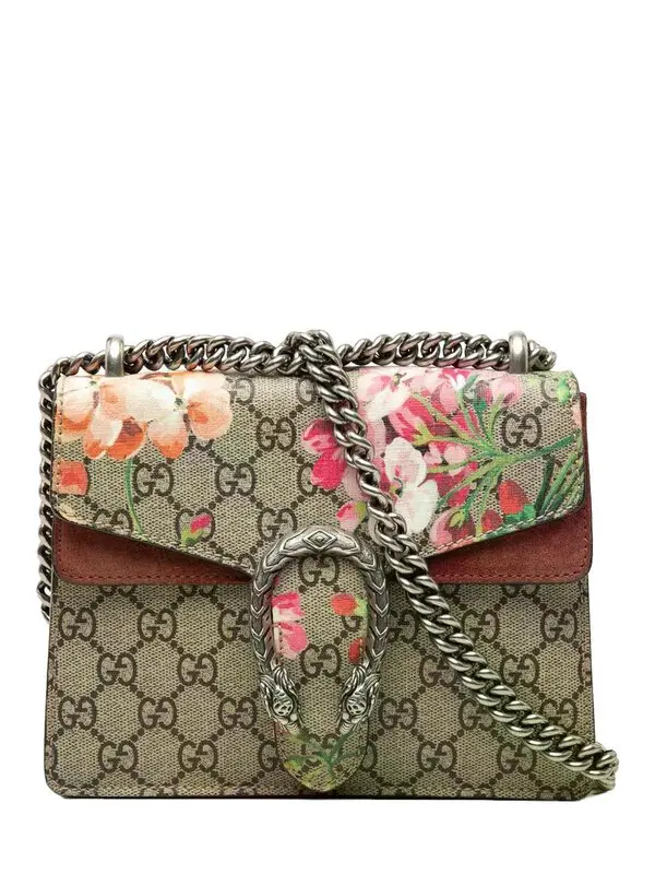 Gucci Small Gg Supreme Blooms Dionysus Crossbody Bag - Neutrals