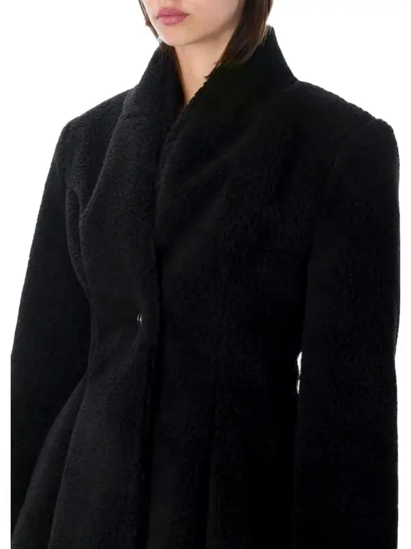 Stella McCartney Fleece Texture Flared Jacket - Black