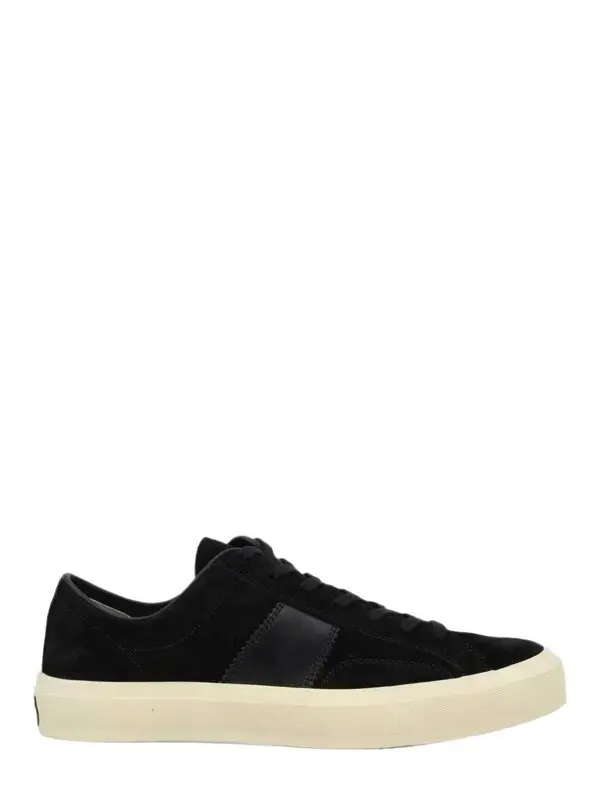 TOM FORD Suede Leather-panel Sneakers - Black