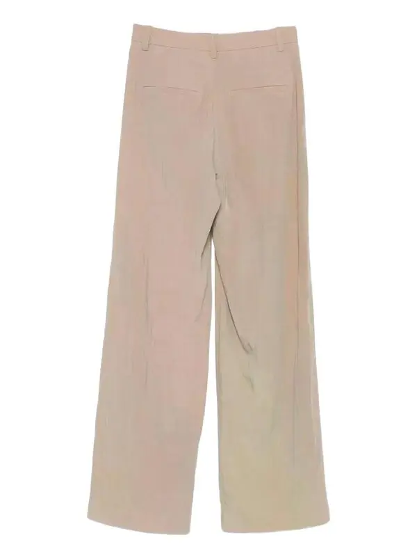 Vince Pleated Wide-leg Trousers - Neutrals