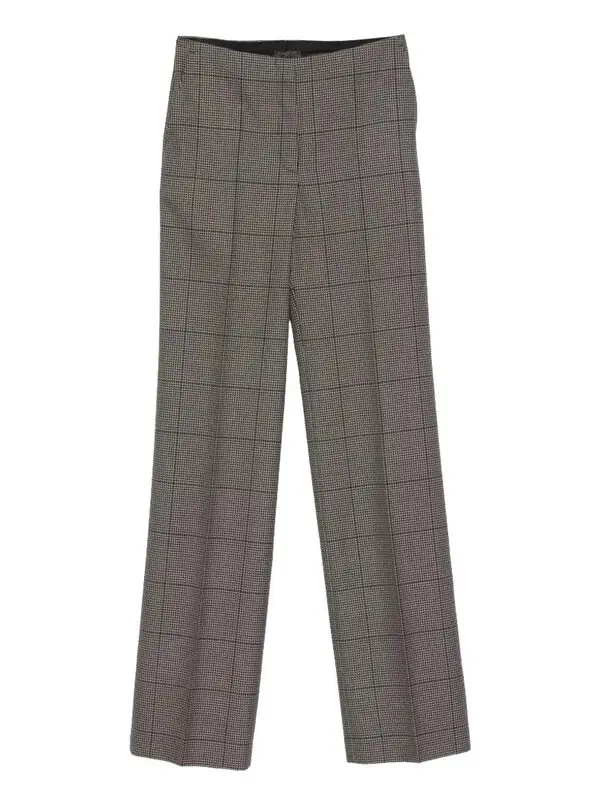 MUGLER Houndstooth-pattern Tailored Trousers - Grey