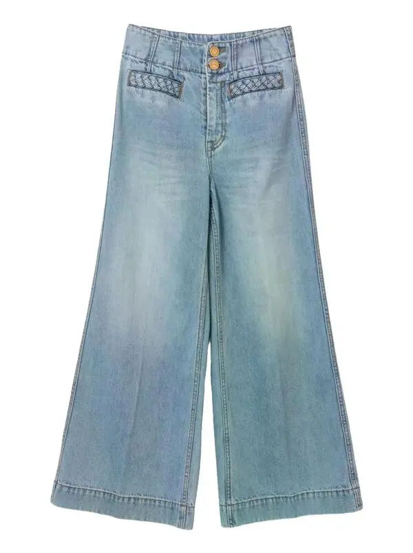 Zimmermann Wide-leg Faded Jeans - Blue