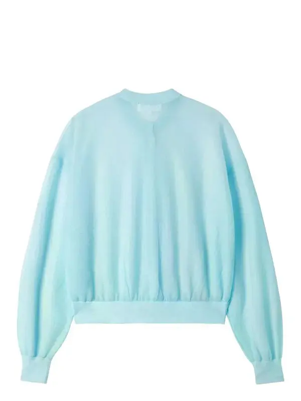 ENFOLD Button-front Fine-knit Cardigan - Blue