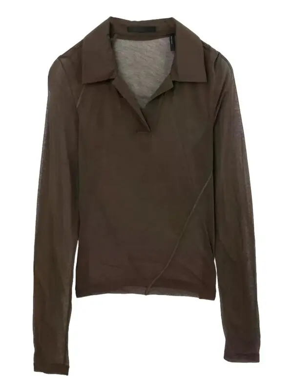 Helmut Lang Long-sleeve Layered Design Top - Brown