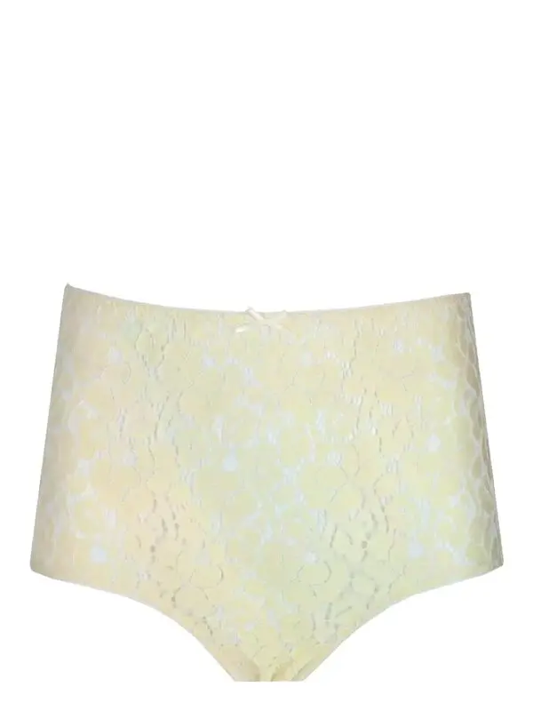 LAURA URBINATI Culottes With Lace Panels And Bow Detail - Neutrals