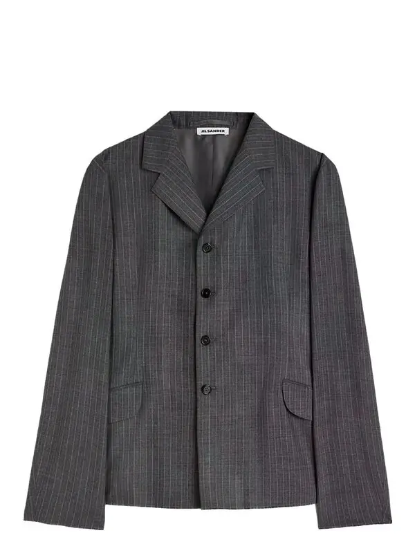JIL SANDER Pinstripe Blazer - Grey