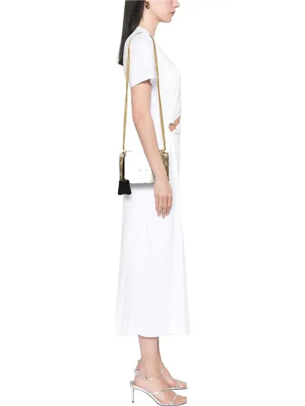 Gucci Small Gg Supreme Bee Padlock Crossbody Bag - Neutrals