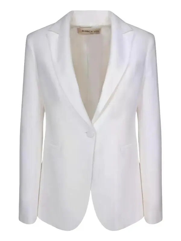 BLANCA VITA Single-breasted Blazer - White
