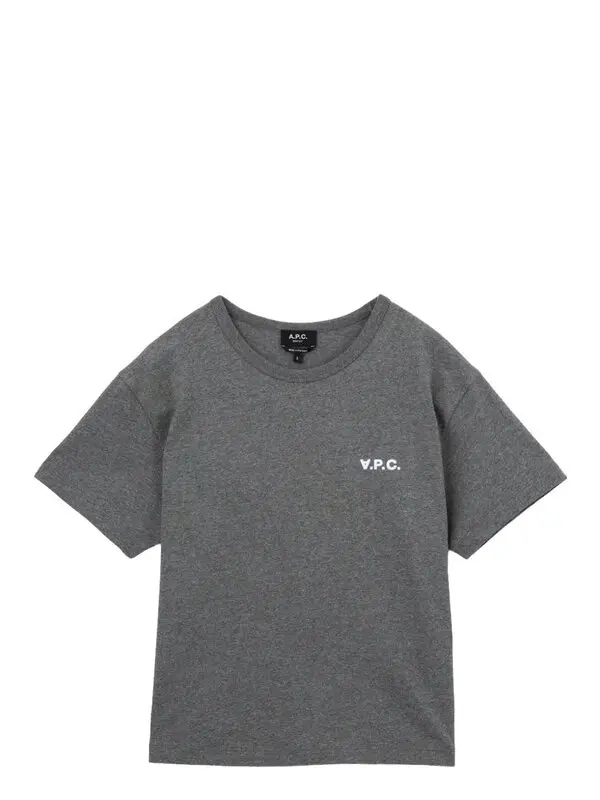 A.p.c. Logo Print Crewneck T-shirt - Grey