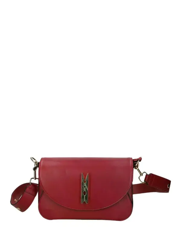Moschino Clothespin Detail Shoulder Bag - Red