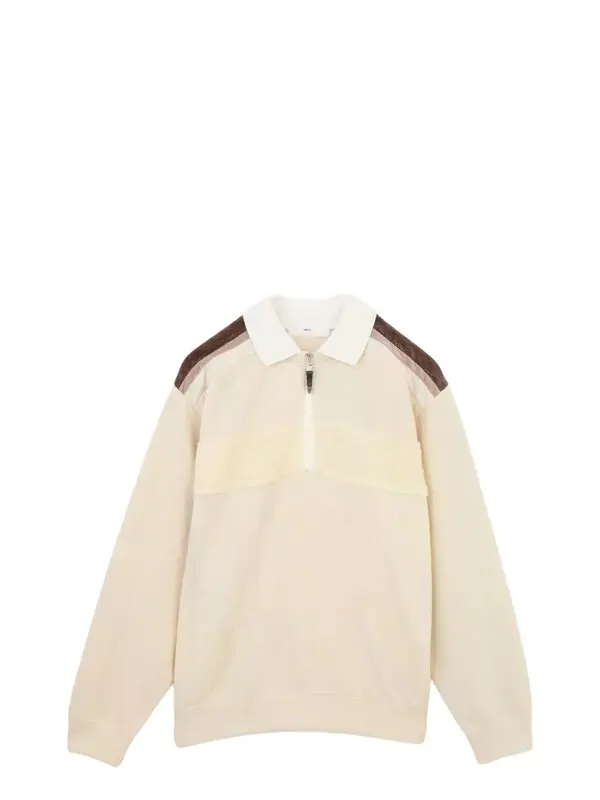 Toga Panelled Zip-up T-shirt - Neutrals