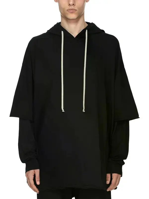 Rick Owens Layered Oversized Hoodie - Black