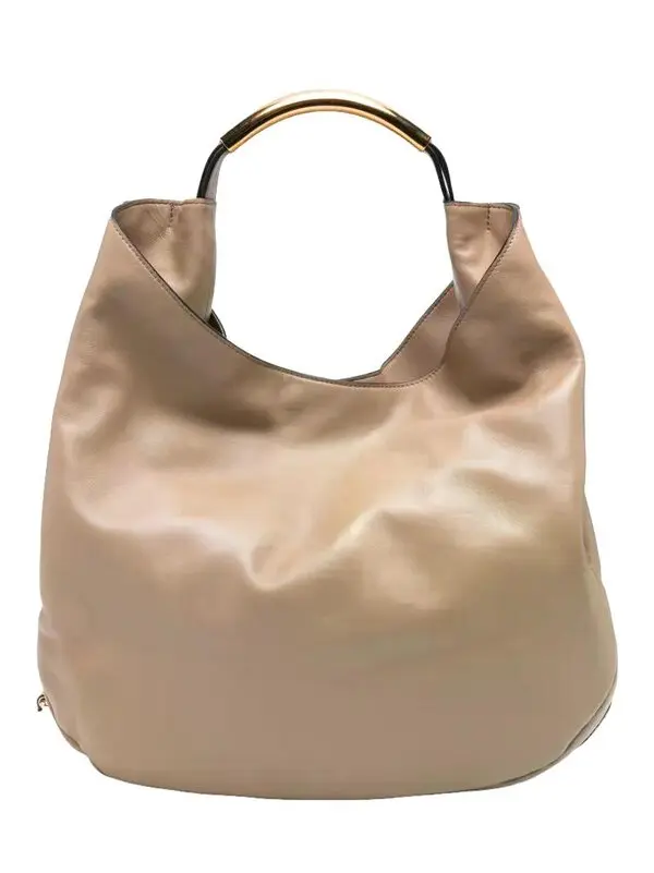 Moschino Plaque Tote Bag - Neutrals