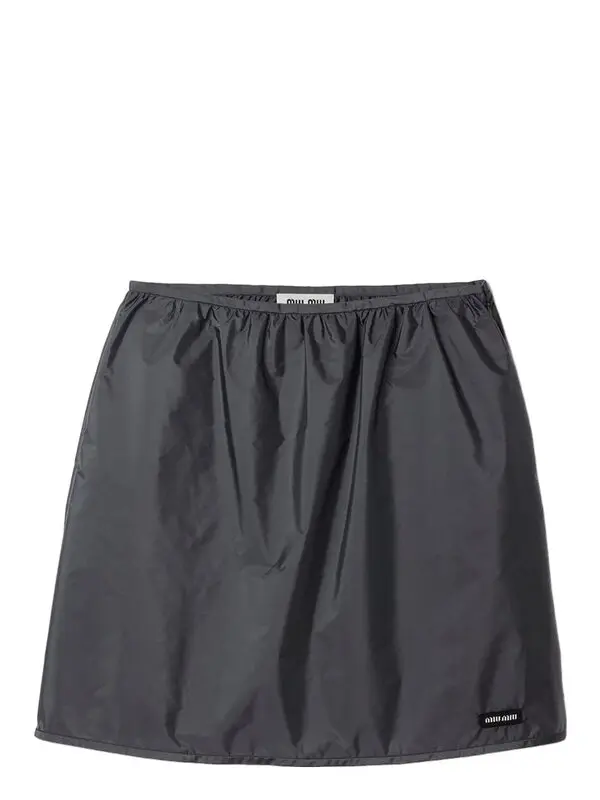 Miu Miu Technical Fabric Flared Skirt - Hematite