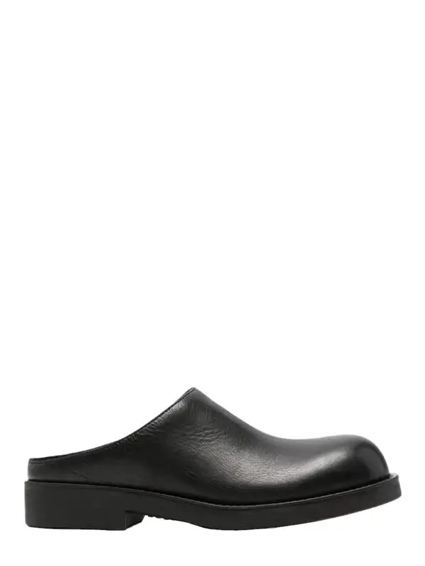MAISON MARGIELA Leather Biker Mules - Black