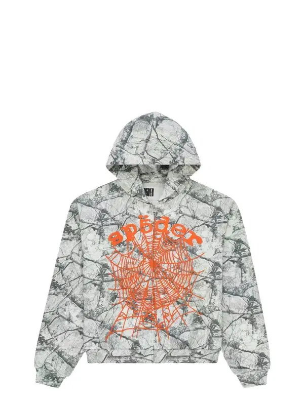 SP5DER Real Tree Og Web V2 Printed Hoodie - Grey