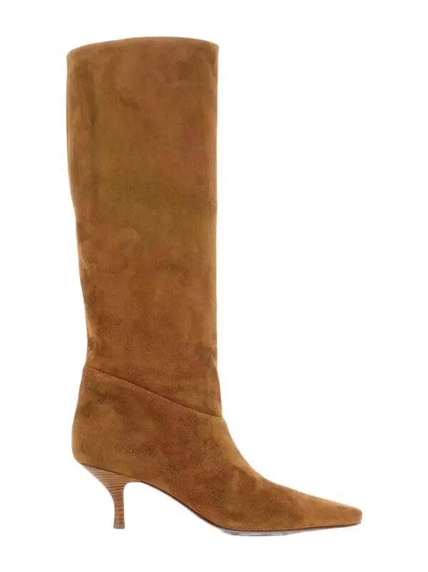 Paris Texas Rose 60 Suede Knee-high Pointed-toe Boots - Brown