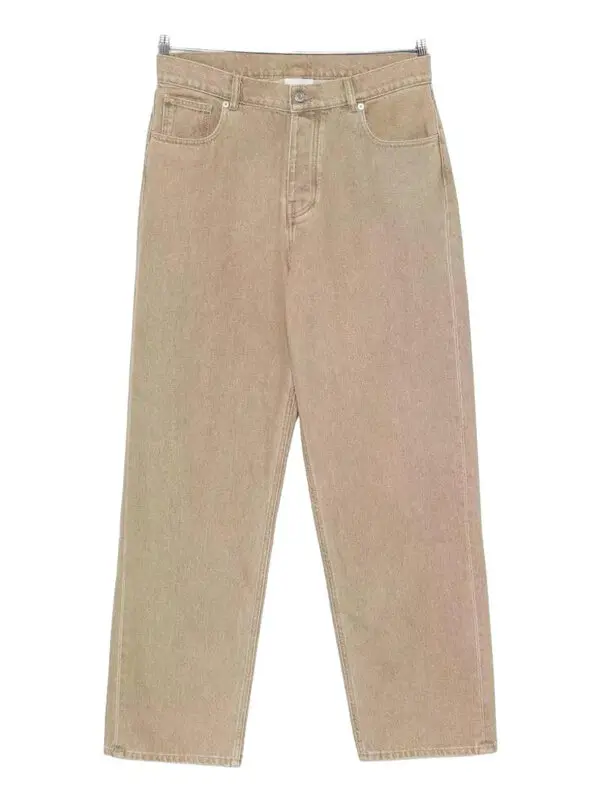 Drole De Monsieur Logo Patch Belt-loop Jeans - Neutrals