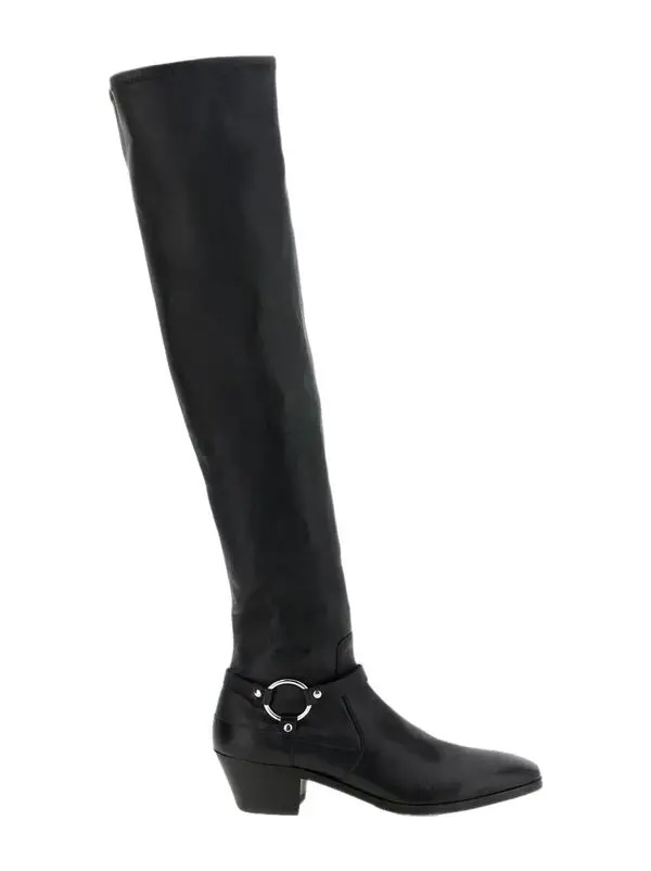 TOM FORD Leather Clint Thigh-high Boots - Black