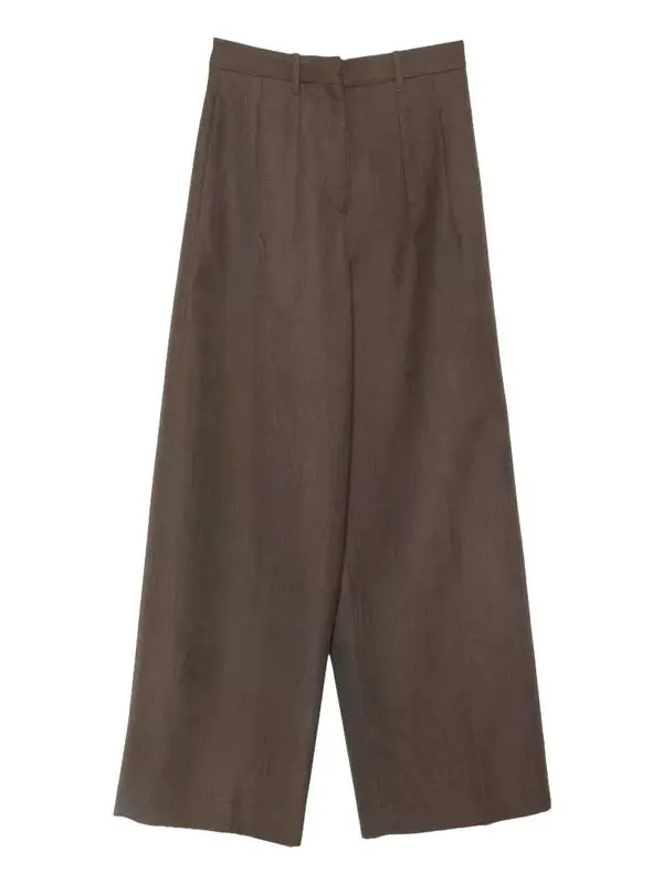 NINE:INTHE:MORNING Zina Pleated Trousers - Brown