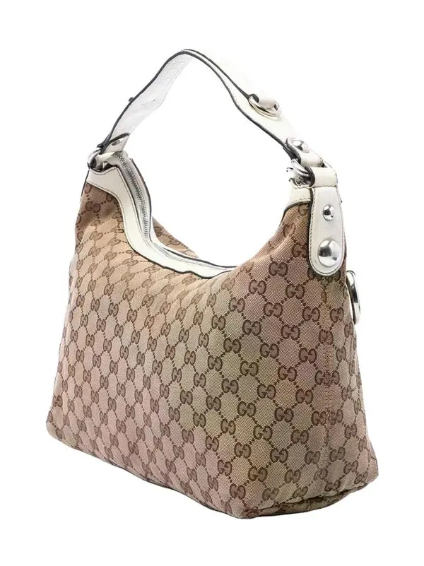 Gucci Gg Canvas Icon Bit Satchel - Neutrals