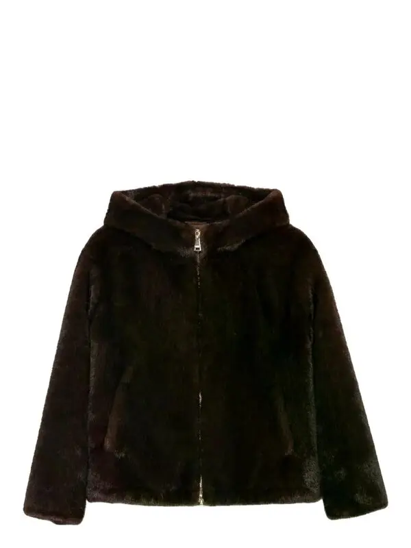 ERMANNO FIRENZE Zip-fastening Hooded Jacket - Brown