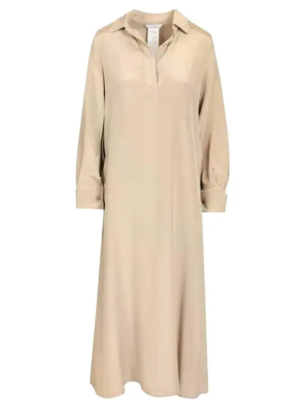 Max Mara Silk Midi Dress - Neutrals