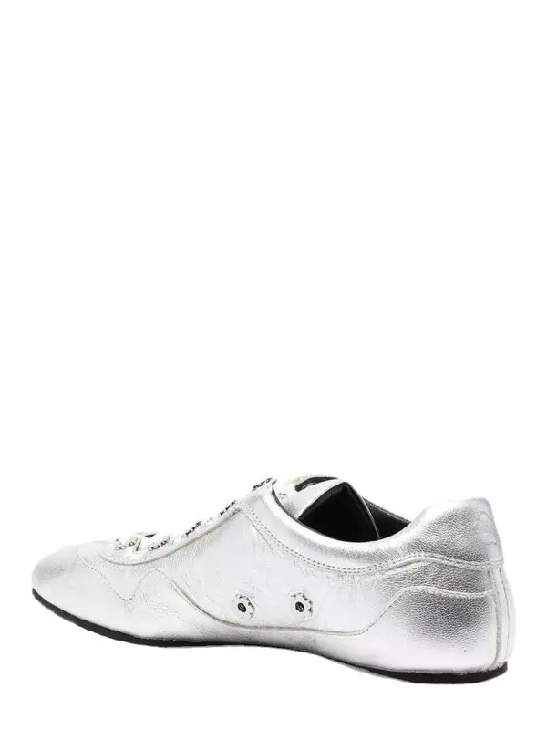 Cecilie Bahnsen Blaise Flower-stud Sneakers - Silver