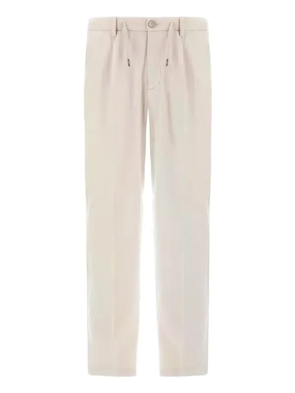 Herno Pleated Water-repellent Trousers - Neutrals