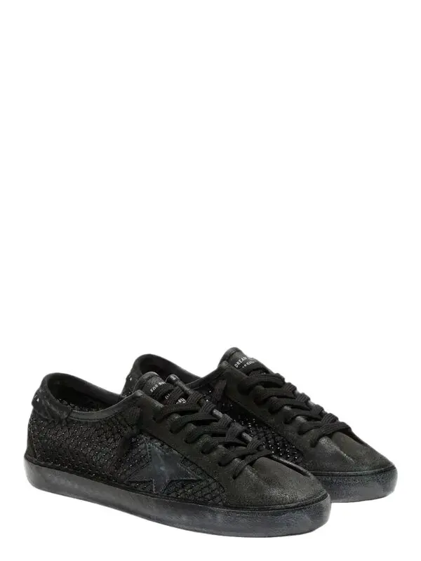 GOLDEN GOOSE Super-star Ltd Sneakers In Suede With Crystal Embellishments - Black