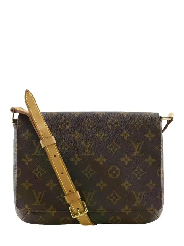 LOUIS VUITTON Monogram Musette Tango Shoulder Bag - Brown