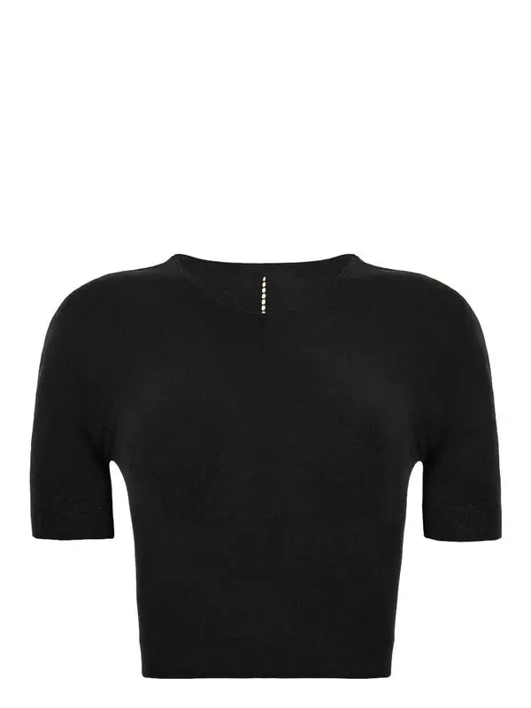 Wolford Seamless Short-sleeved Cropped T-shirt - Black