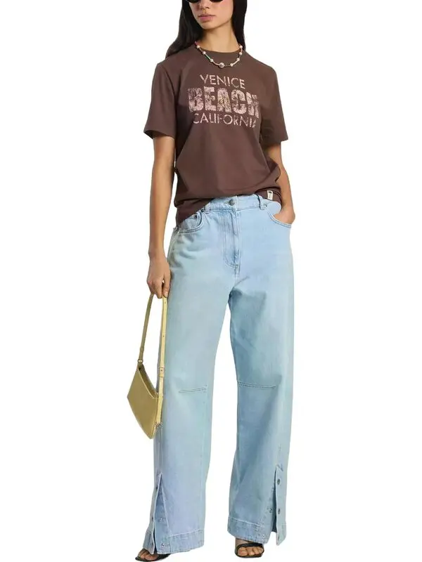 Palm Angels Cali Vibes Regular T-shirt - Brown