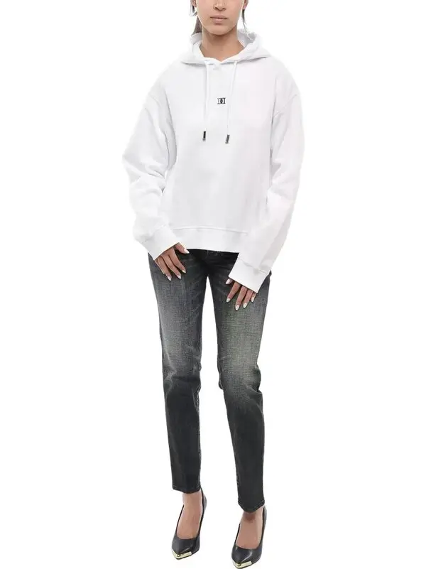 Dsquared2 Logo Plaque Hoodie - White