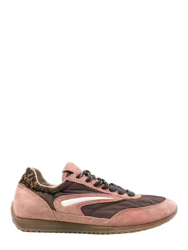 D.a.t.e. Paneled Leopard Print Sneakers - Pink