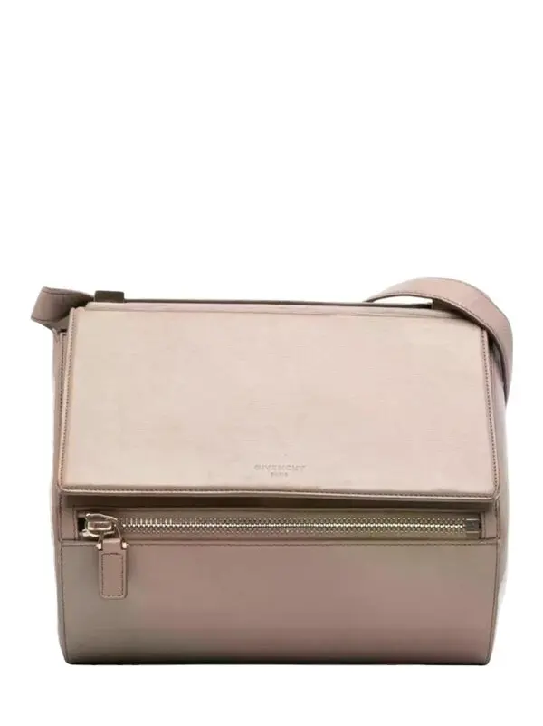 Givenchy Medium Grained Calfskin Pandora Box Crossbody Bag - Brown