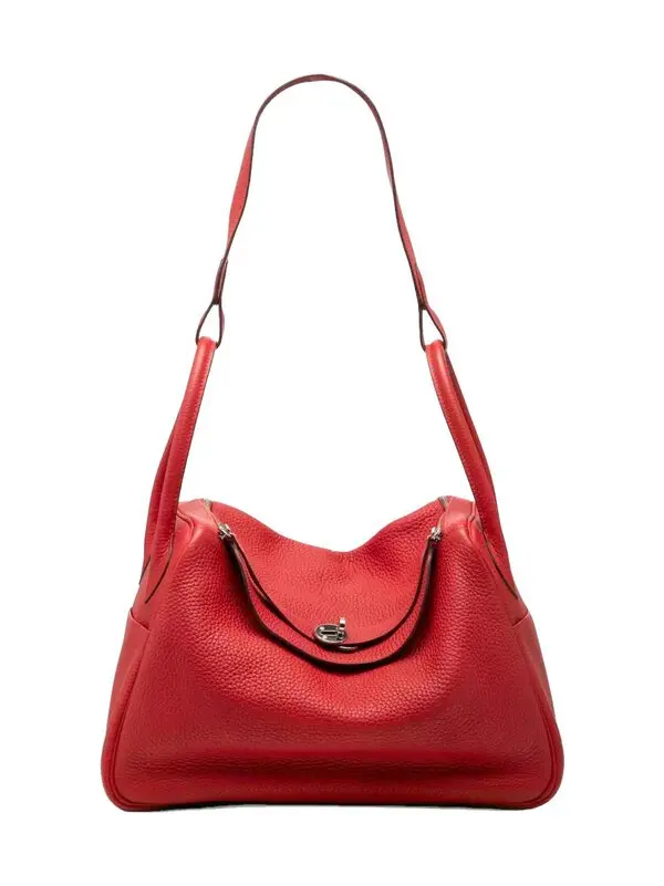 Hermès Clemence Lindy 34 Satchel - Red