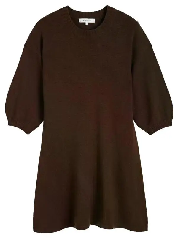Chinti & Parker Wide-sleeve A-line Mini Dress - Brown