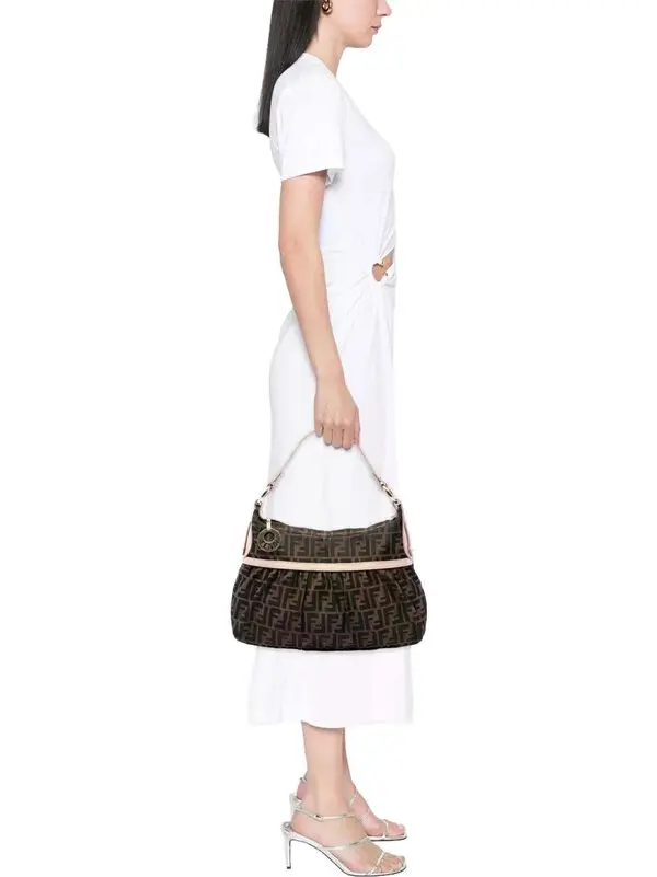 Fendi Zucca Canvas Chef Shoulder Bag - Brown