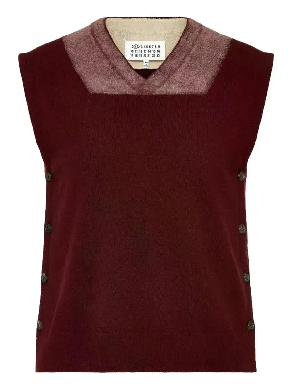 MAISON MARGIELA Memory Of Trompe L'oeil Vest - Red