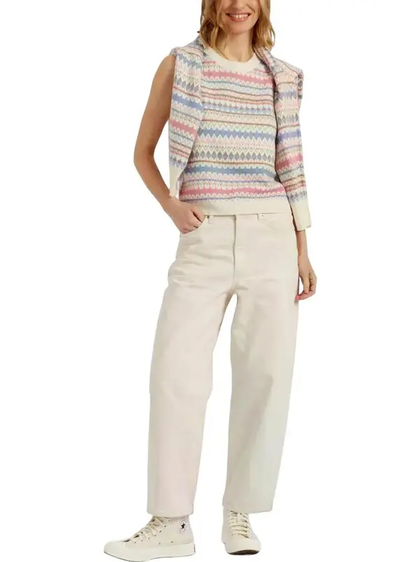 Chinti & Parker Fair Isle Knit Sweater Vest - Neutrals